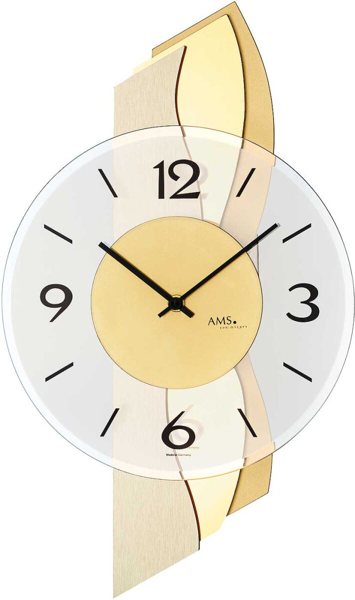 reloj de pared moderno 27 x 47 x 6 cm - AMS Modelo: 9669 - Comprar re